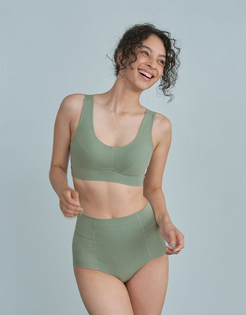 YOJOY 【環境配慮】オーガニックコットン混 ゆったりここちよい ハーフトップ CAJ500｜ワコール直営の公式下着通販サイト ワコールウェブストア