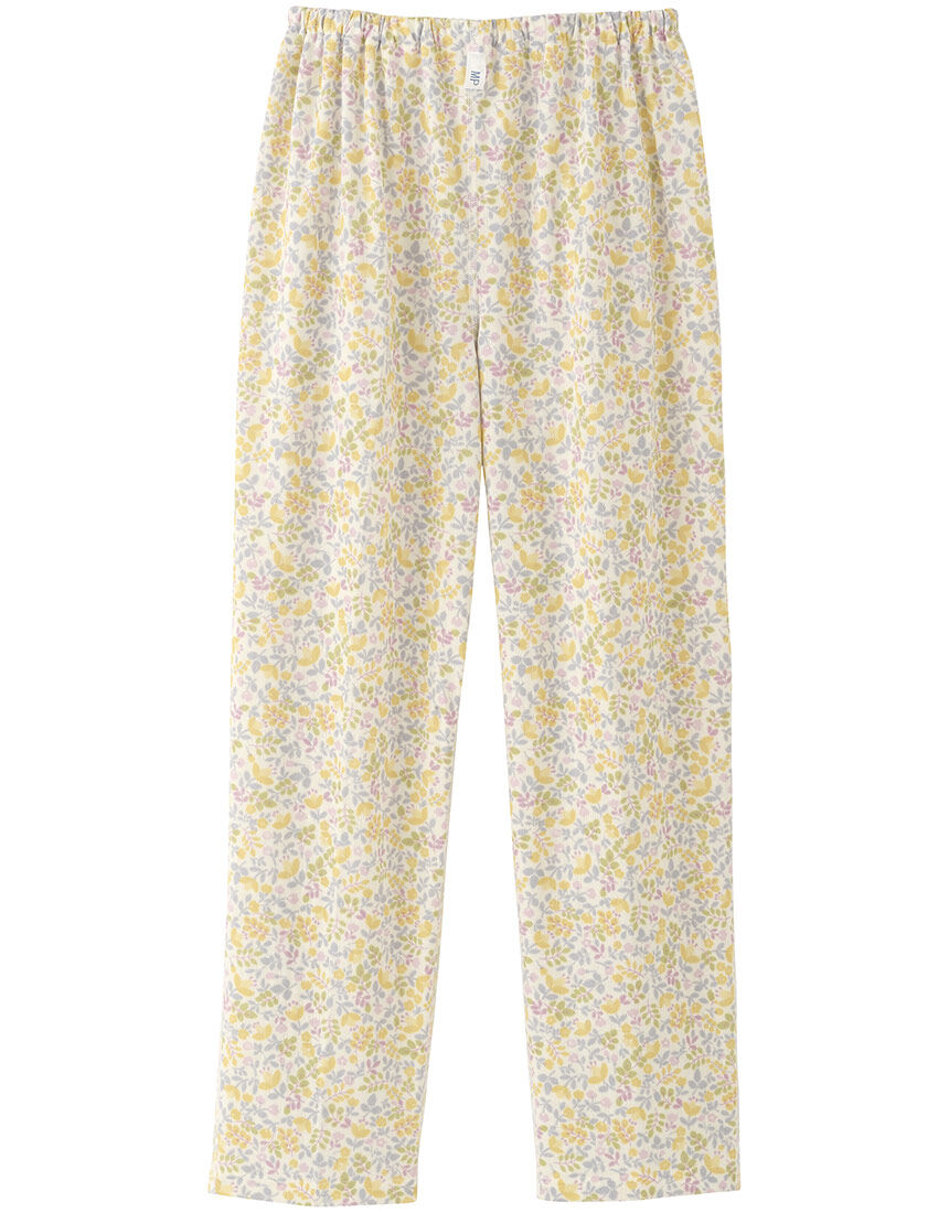 ワコール／らくラクパートナー やわらかな接結ニット素材・家庭用タンブル乾燥機対応【長袖・レモンボタン】 パジャマ DNL378｜ワコール直営の公式下着通販サイト ワコールウェブストア