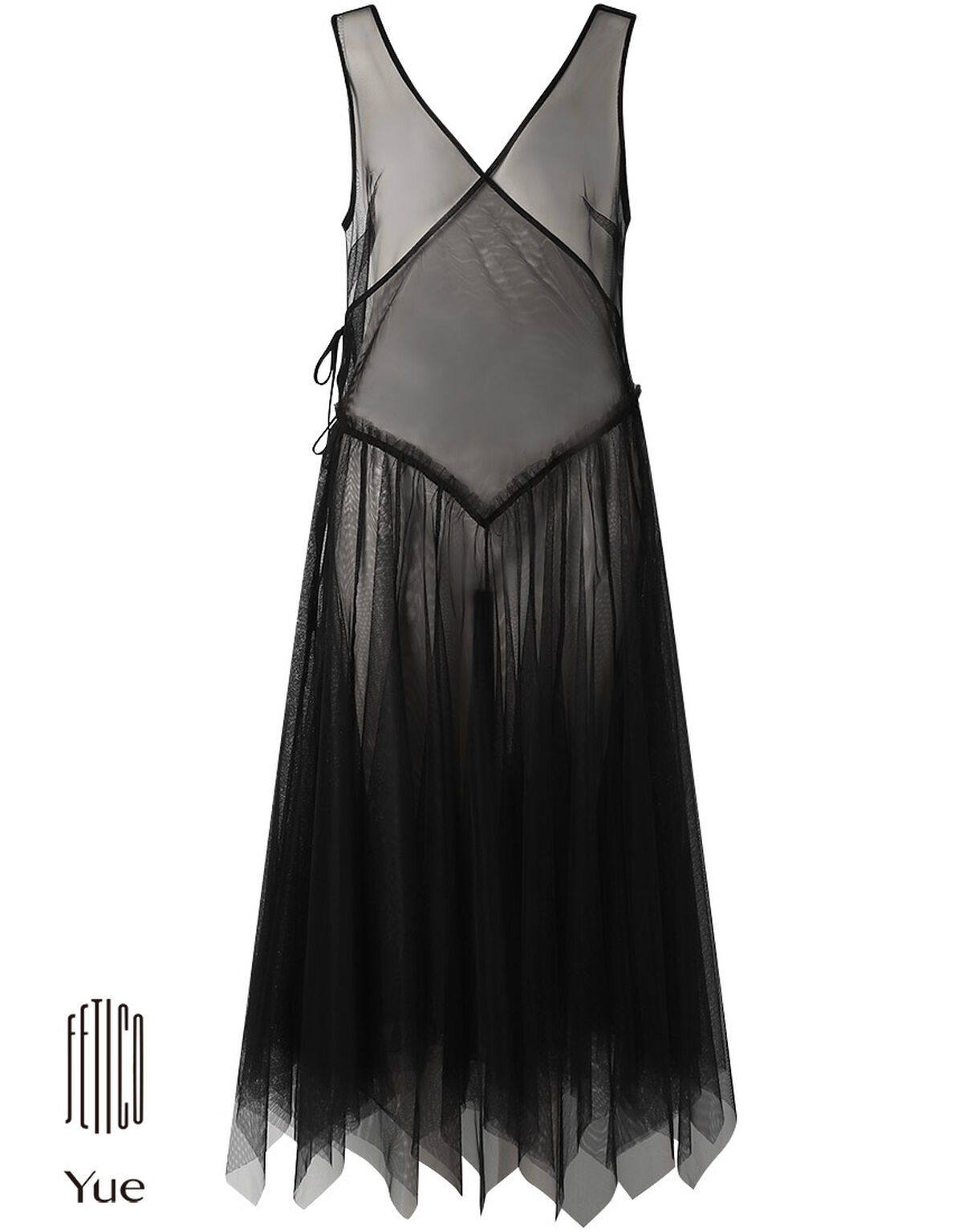 Yue FETICO×Yue【ウェブストア・一部店舗限定】マキシ丈のカシュクールワンピース ワンピース NJD575｜ワコール直営の公式下着通販サイト ワコールウェブストア