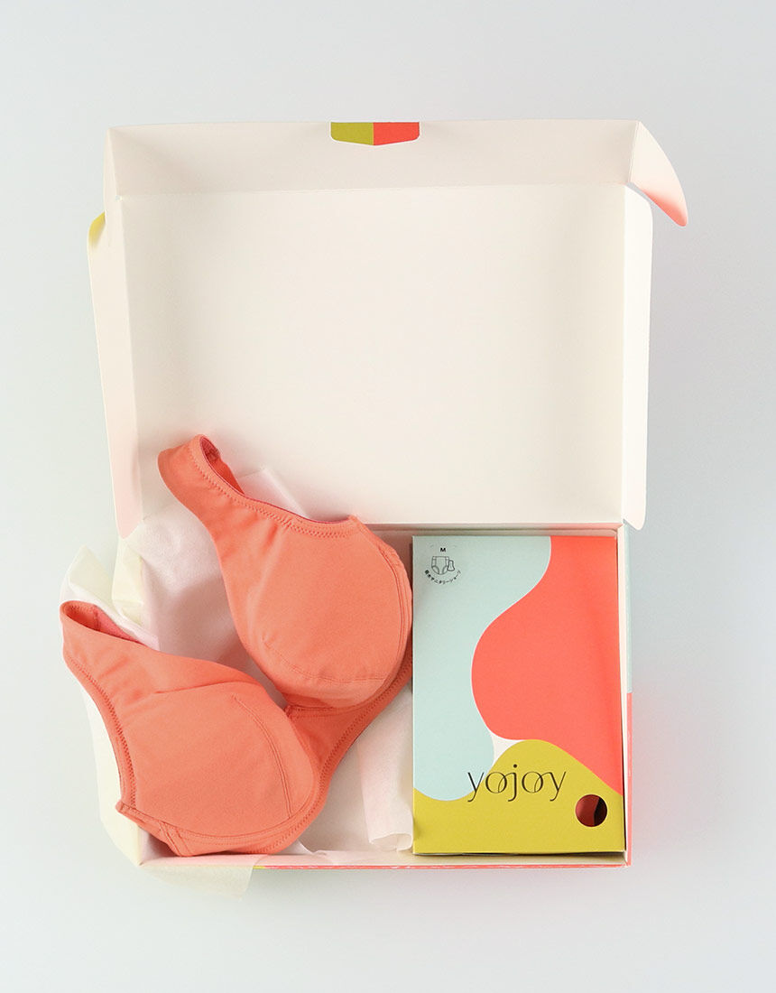 YOJOY 【ギフトBOX入り】ブラ＆吸水サニタリーショーツセット ブラ＆ショーツセット AB7002｜ワコール直営の公式下着通販サイト ワコールウェブストア