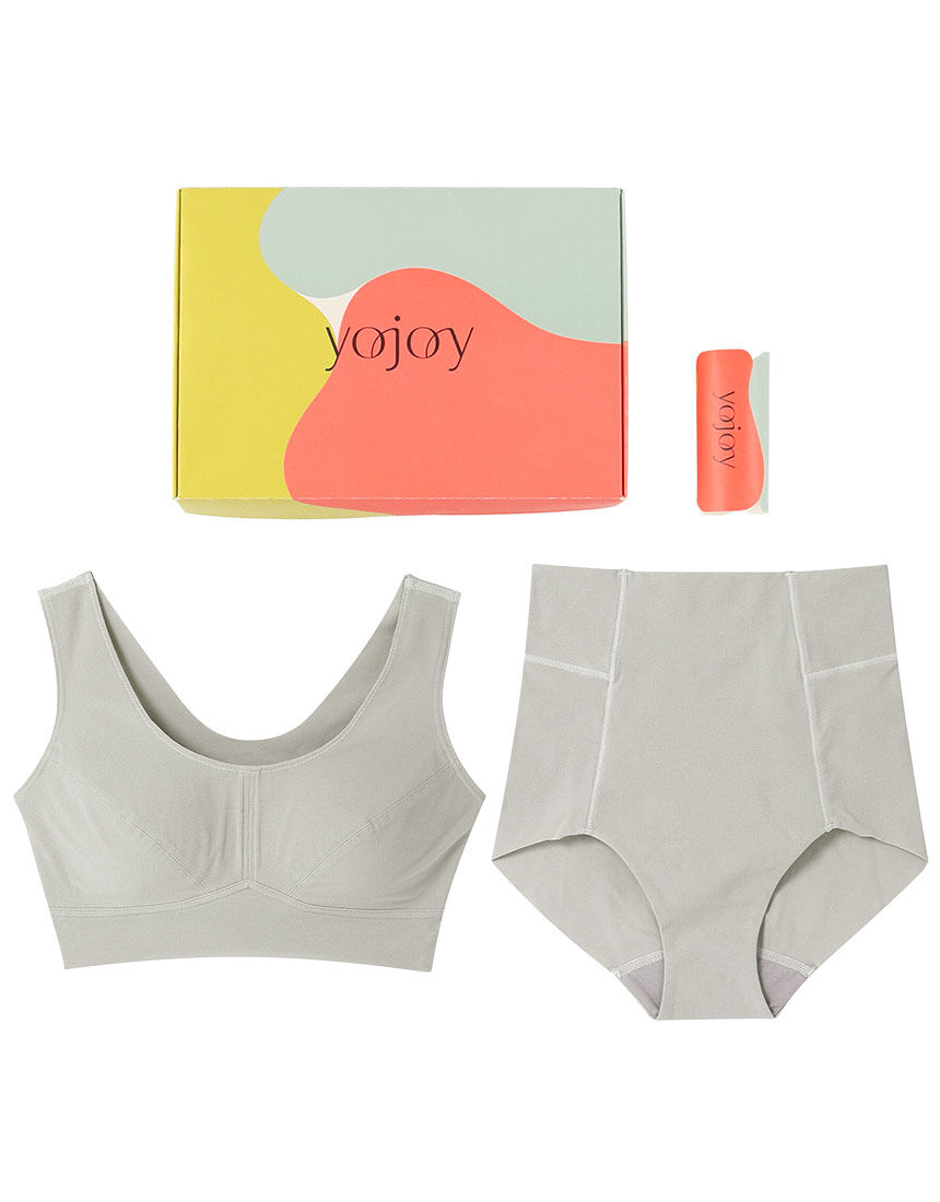 YOJOY 【ギフトBOX入り】オーガニックコットン混 ハーフトップ＆ショーツセット ブラ＆ショーツセット CAJ702｜ワコール直営の公式下着通販サイト ワコールウェブストア